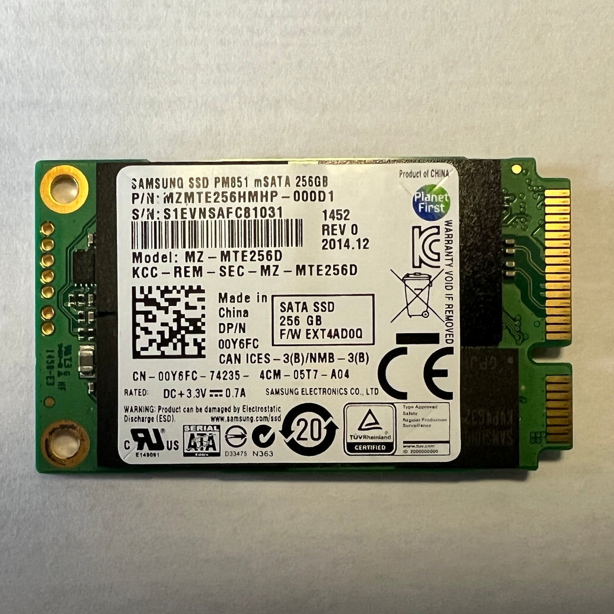 Samsung PM851 256GB MZMTE256HMHP SSD mSATA – Dynamic Computer Surplus