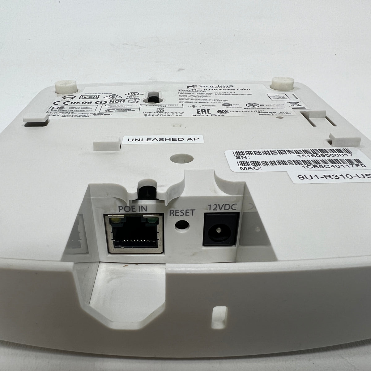 Ruckus ZoneFlex R310 Unleashed Dual-Band Wireless Access Point 9U1-R31 ...