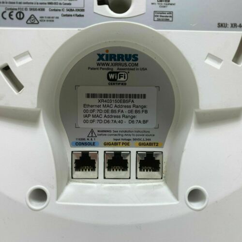 Xirrus XR-4420 XR4000 Wireless Array Access Point 450Mbps – Dynamic ...