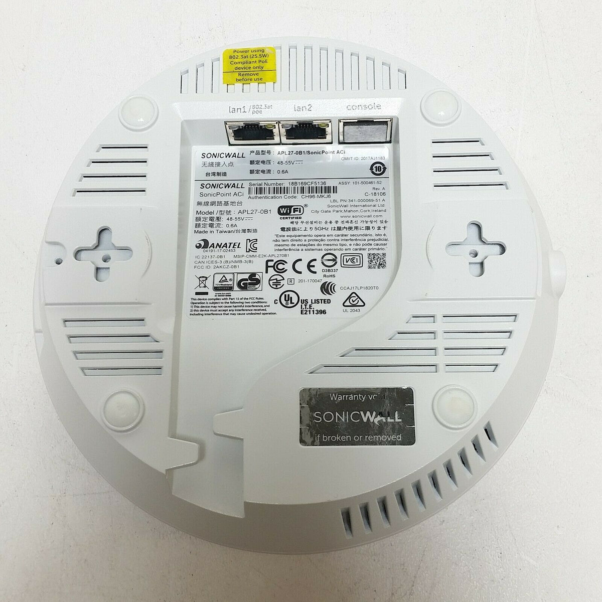 Sonicwall Sonicpoint APL27-0B1 Wireless Access Point – Dynamic Computer ...