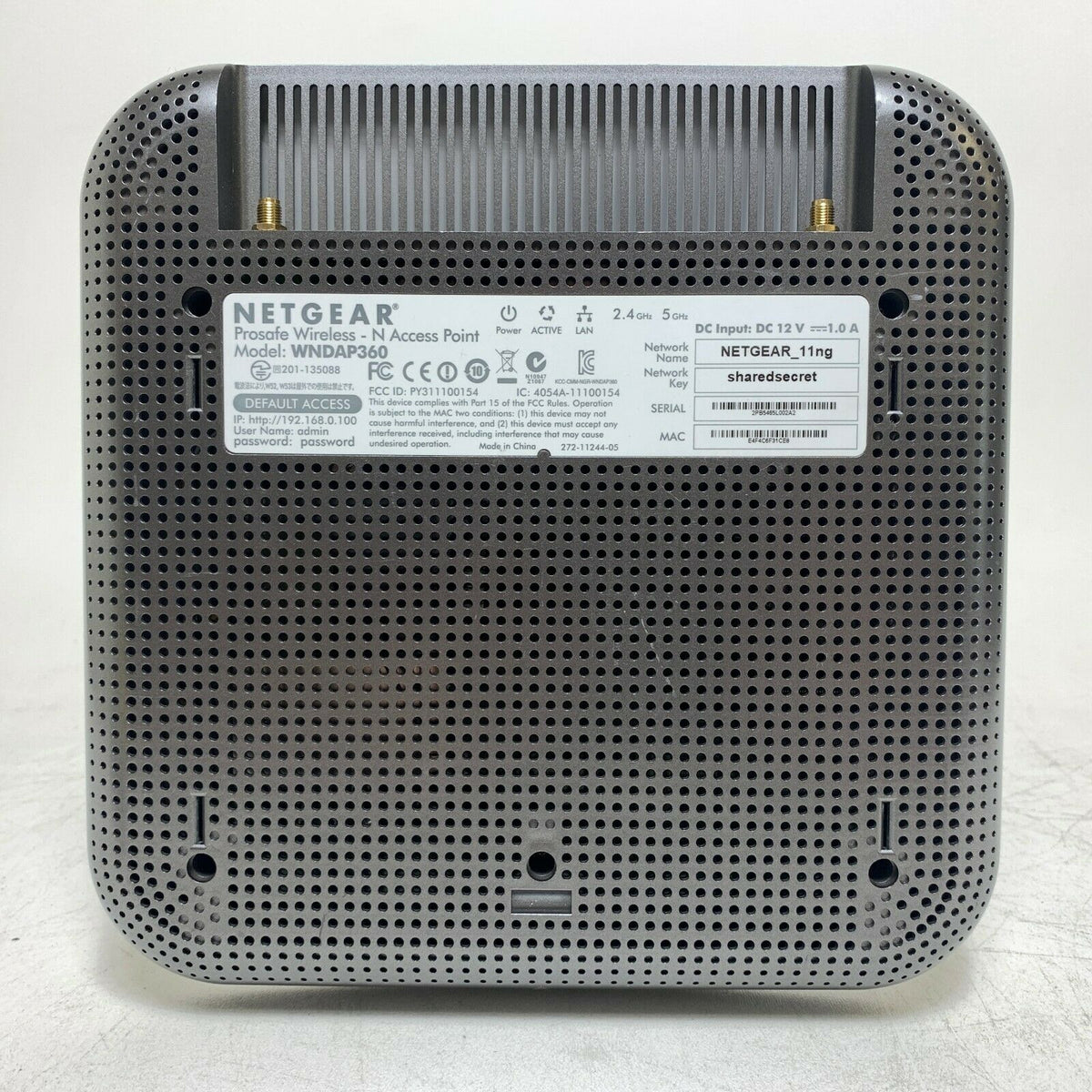 WNDAP360 Netgear 2.4GHz/5GHz Business Class Wireless Access Point, WAP ...