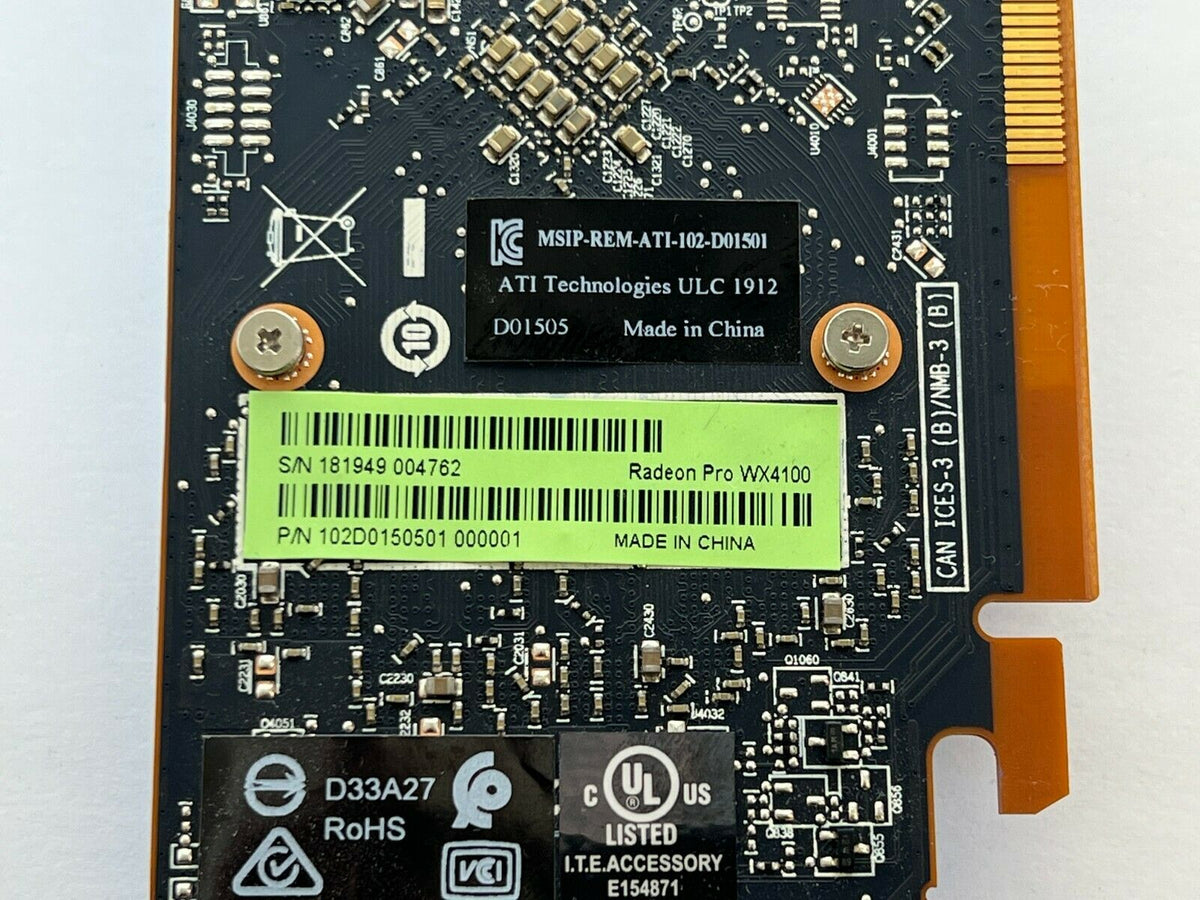 AMD Radeon Pro WX 4100 4GB GDDR5 Graphics Card (100-506008) Low Profil ...