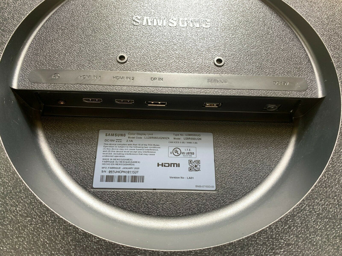 Samsung UR55 Series LU28R550UQNXZA 28" IPS 4K UHD Monitor U28R550UQN ...