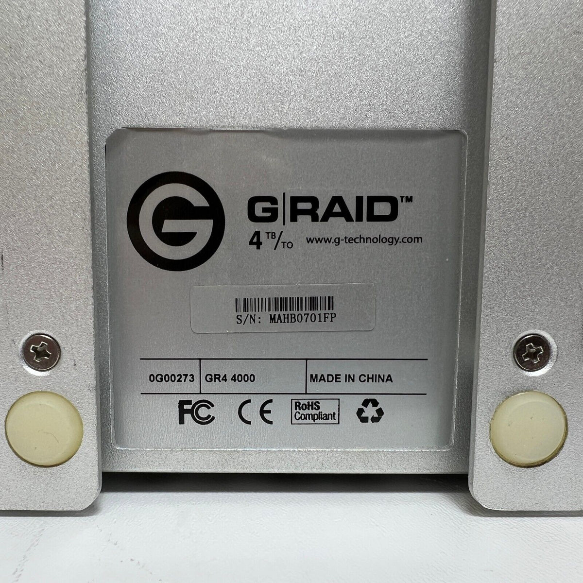 G-Technology G-Raid 4TB External Hard Drive 0G00273 GR4 4000 USB 2.0 F ...