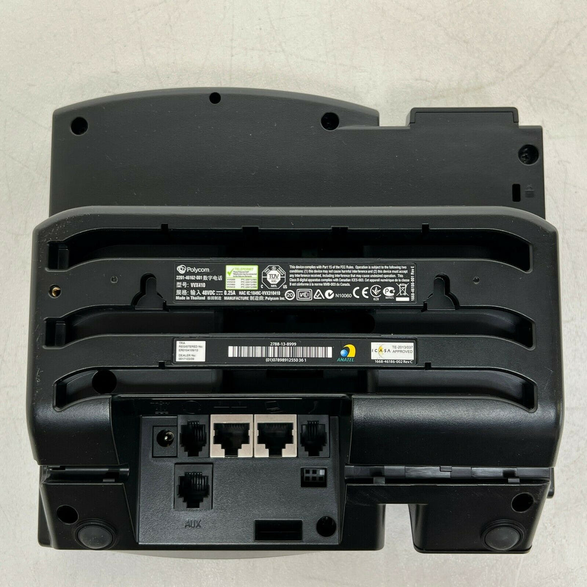 Polycom VVX410 VVX 410 6-Line Business VoIP Media Phone 2201-46162-001 ...