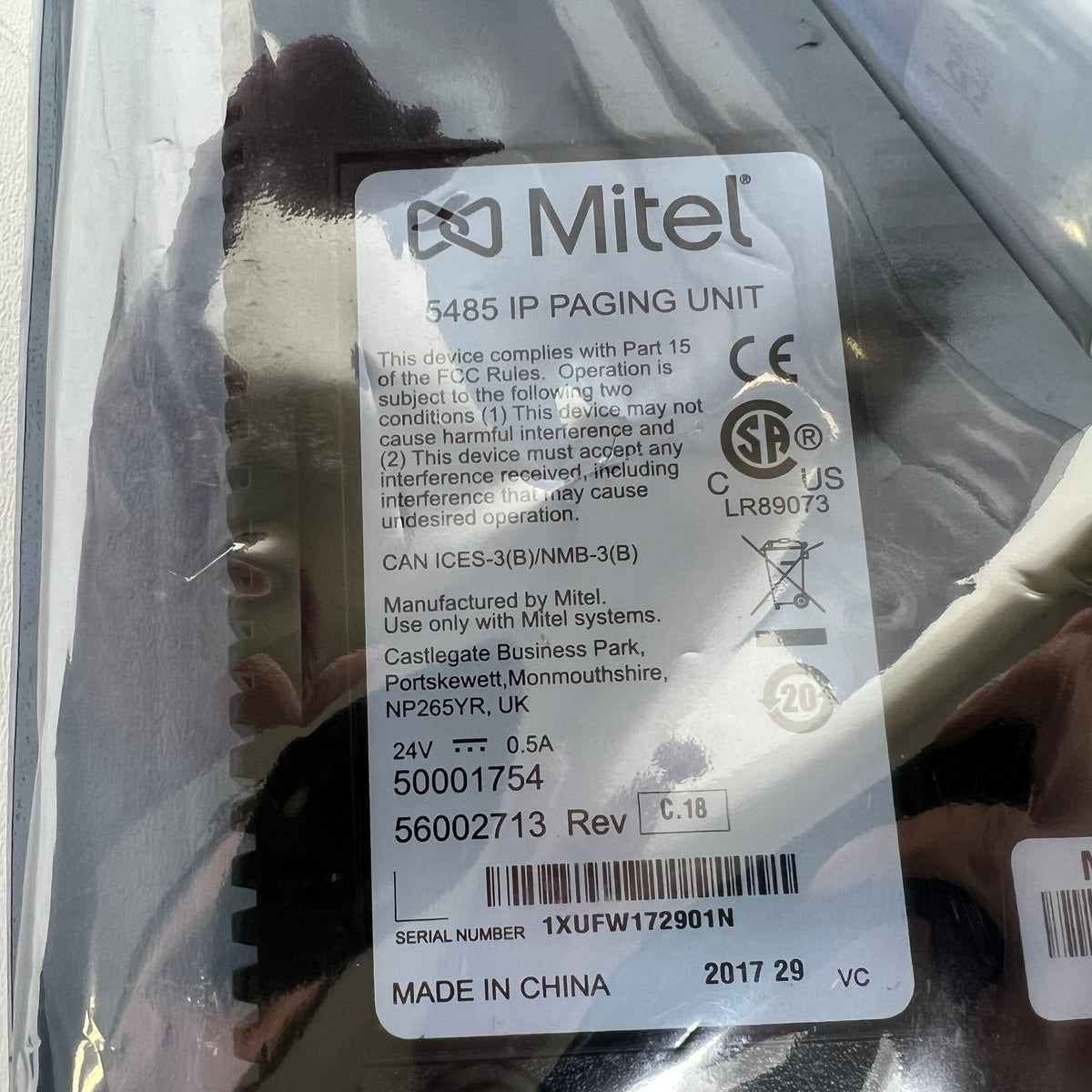 Mitel 5485 IP Paging Unit 50001754 56002713 - NEW – Dynamic Computer ...